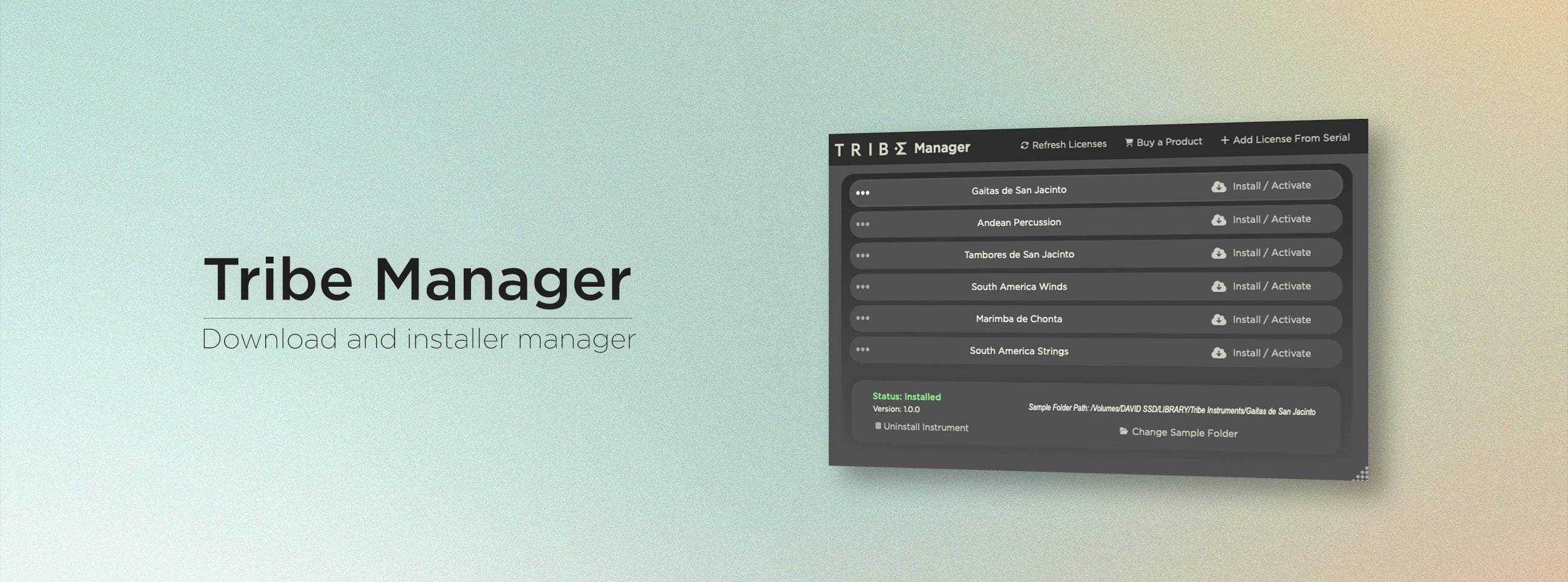 Tribe Manager App | Tribe Instruments